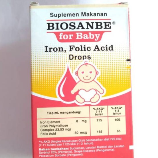 Jual BIOSANBE DROP FOR BABY multivitamin bayi untuk perkembangan ...