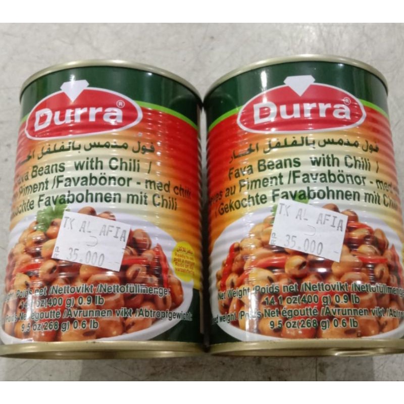 Jual Foul Dengan Cabe / Fava Beans With Chilli Durra 400 gram | Shopee ...