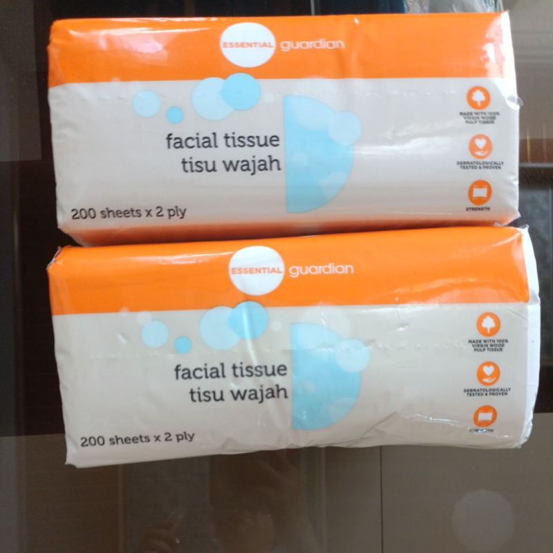 Jual tisue guardian essential facial tisue 200 sheets Indonesia|Shopee Indonesia