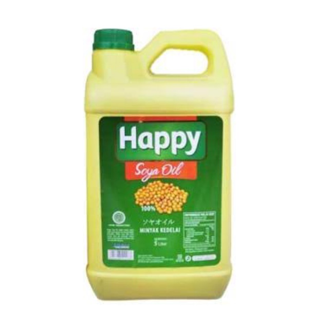 Jual Happy soya oil minyak goreng kedelai 5 liter / 5 L | Shopee Indonesia