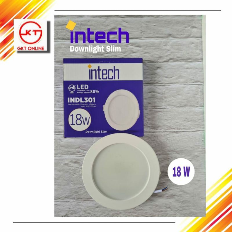 Jual Led Panel Intech Downlight 18 putih | Shopee Indonesia