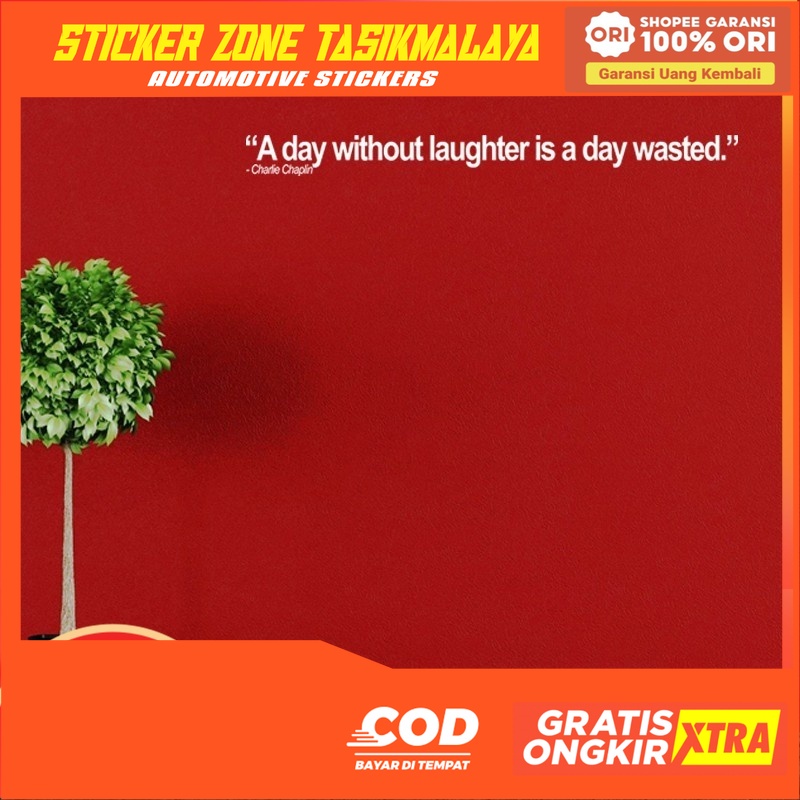 Jual ORIGINAL Wall Sticker Dinding Rumah Cafe Design Day Without ...