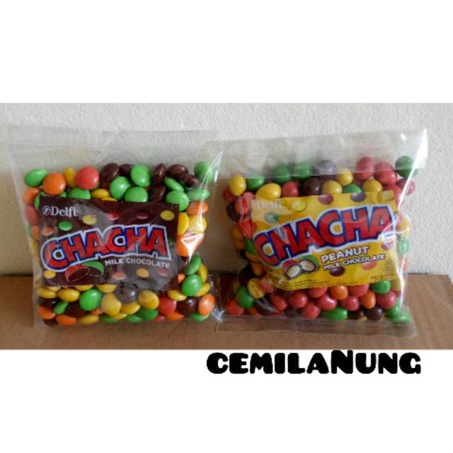 Snack kiloan chacha peanut milk chocolat 200 gram free bubble warp ...