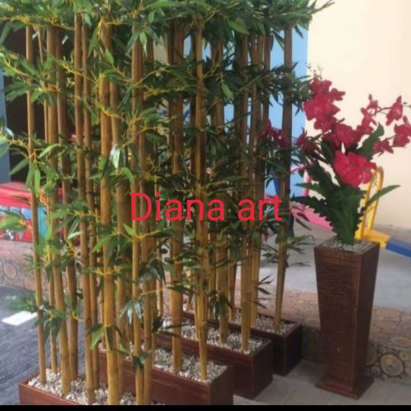 Jual bambu partisi#bambu hias#bambu artificial#10 batang bambu komplit ...