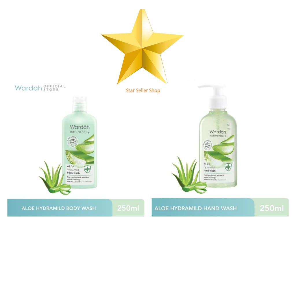 Jual ORIGINAL Wardah Nature Daily Aloe Hydramild Hand / Body Wash Sabun ...