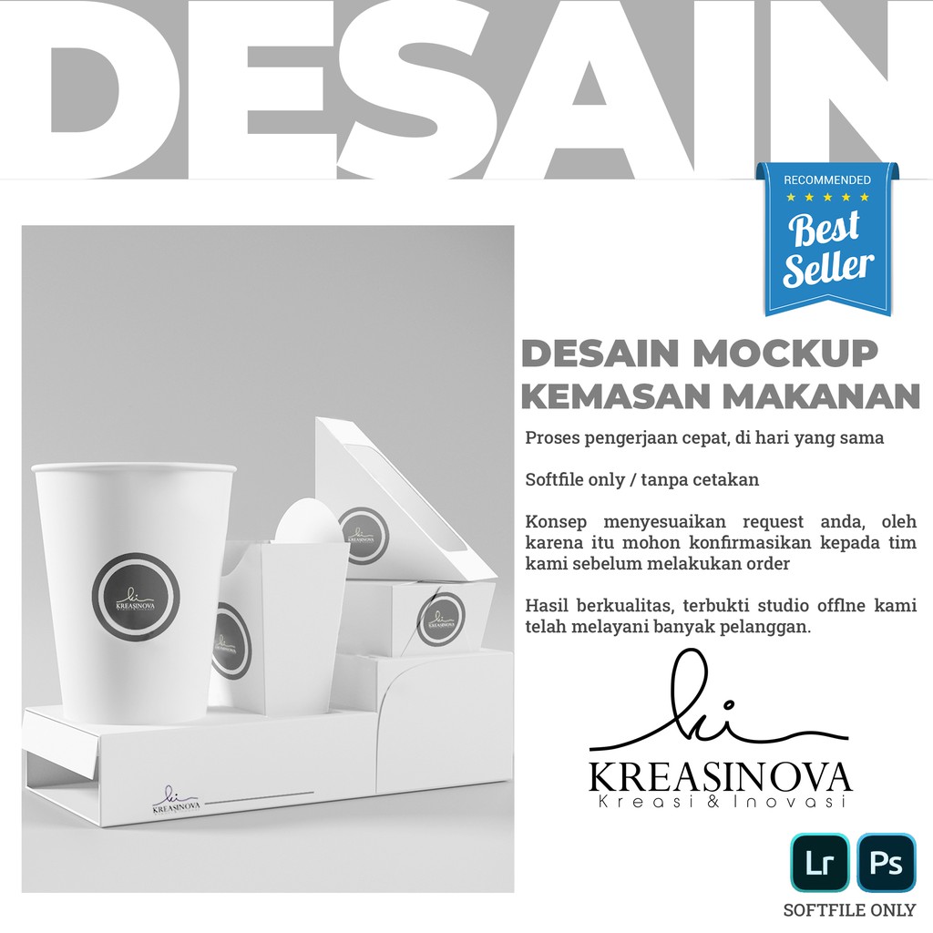 Jual Jasa desain produk mockup kemasan makanan, box plastik, dus ...