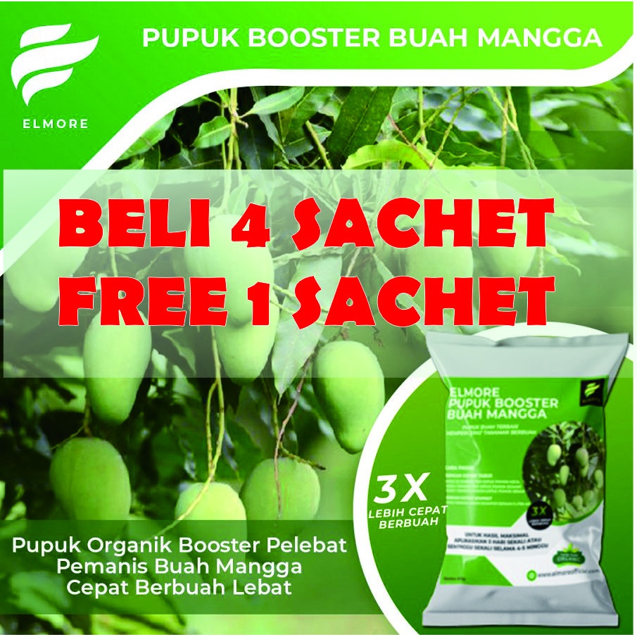 Jual Elmore Pupuk Booster Organik Buah Mangga Cepat Berbuah Lebat | Shopee Indonesia