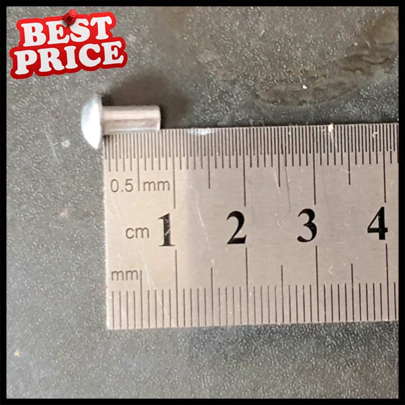 Jual Paku Keling Aluminium Bulat D 4 mm x P 8 mm Kampas Rem Kopling ...