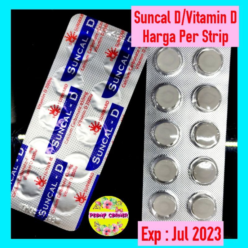 Jual Sunward SunCal-D Calcium Carbonate 450mg, Vitamin D3 200iu ...