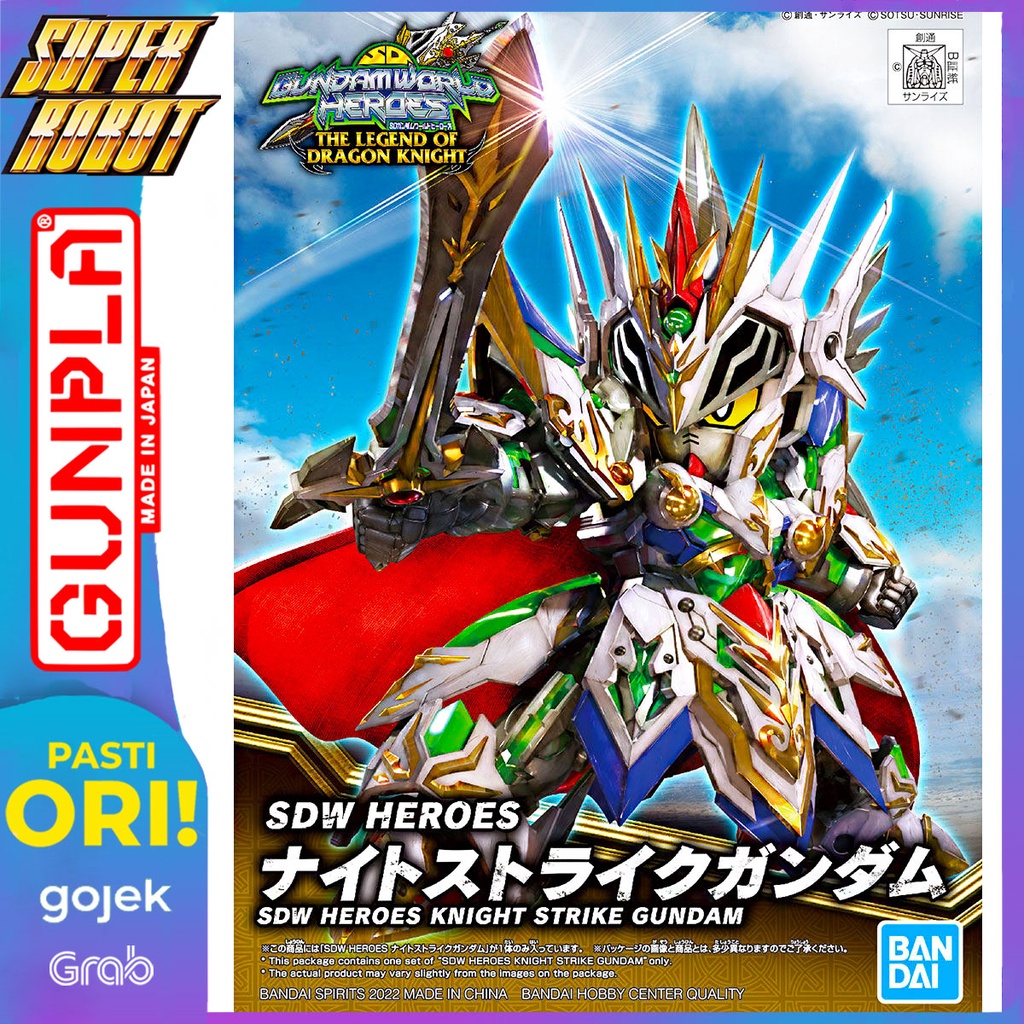 Jual BANDAI SDW Heroes Knight Strike Gundam - SD Gundam World Heroes | Shopee Indonesia