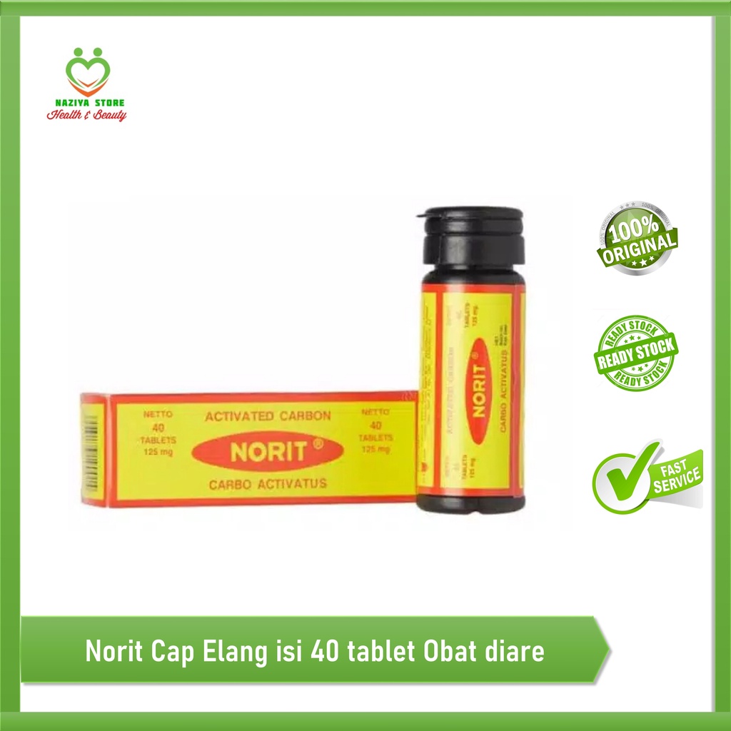 Jual Norit Cap Elang tube isi 40 tablet Diare Keracunan Makanan Jamu ...