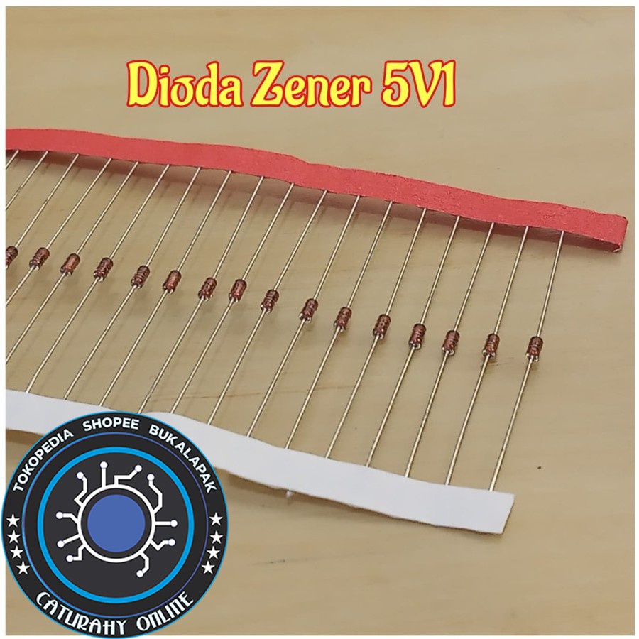 Jual dioda Zener 5.1 volt 5v1 0.5 watt 1/2 W | Shopee Indonesia