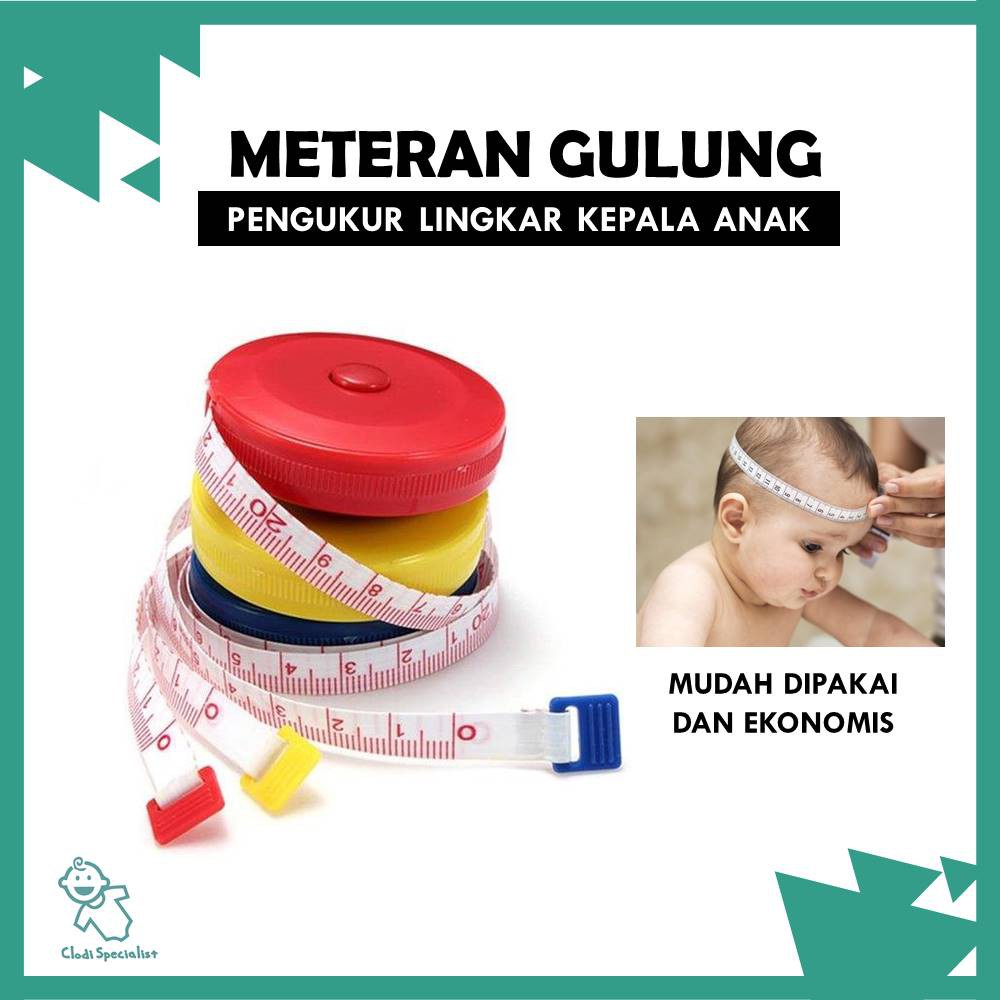 Jual Meteran Jahit Gulung Putar 150 cm/ Alat Pengukur Lingkar Perut ...