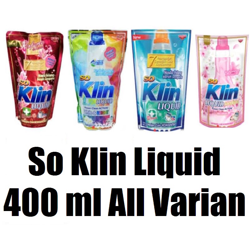 Jual So Klin Liquid 400 ml All Varian - So Klin Deterjen Cair 400 ml # ...