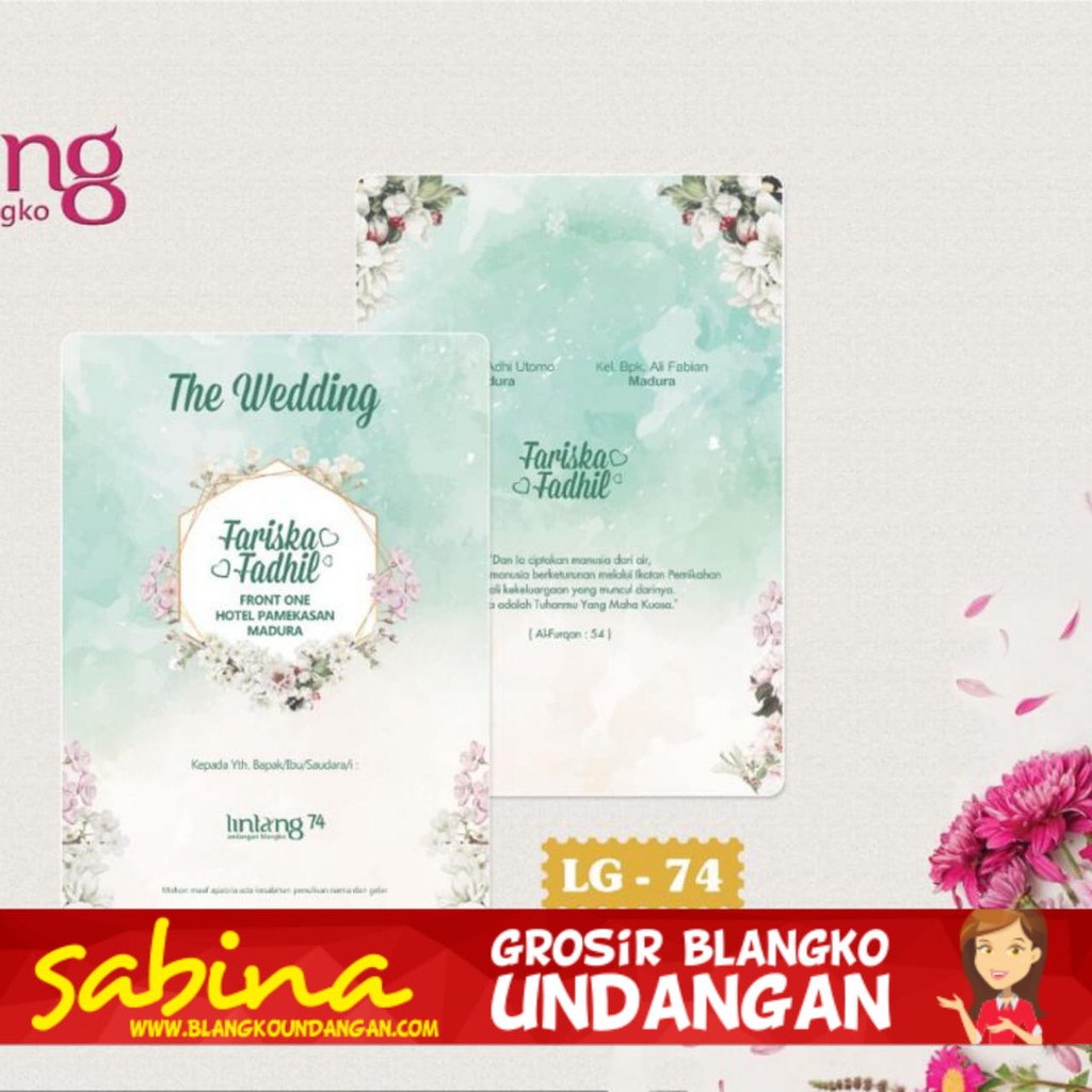 Jual BLANGKO UNDANGAN LINTANG 74 | SABINA UNDANGAN | Shopee Indonesia