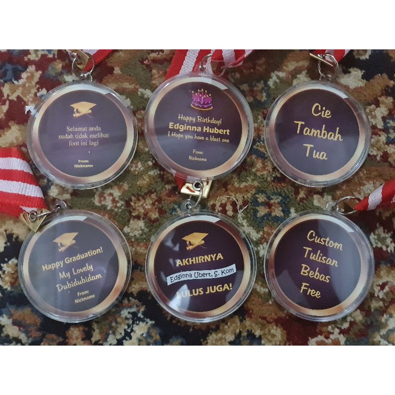 Jual Medali / Mendali Wisuda Graduation dan Ulang Tahun / Birthday FREE ...