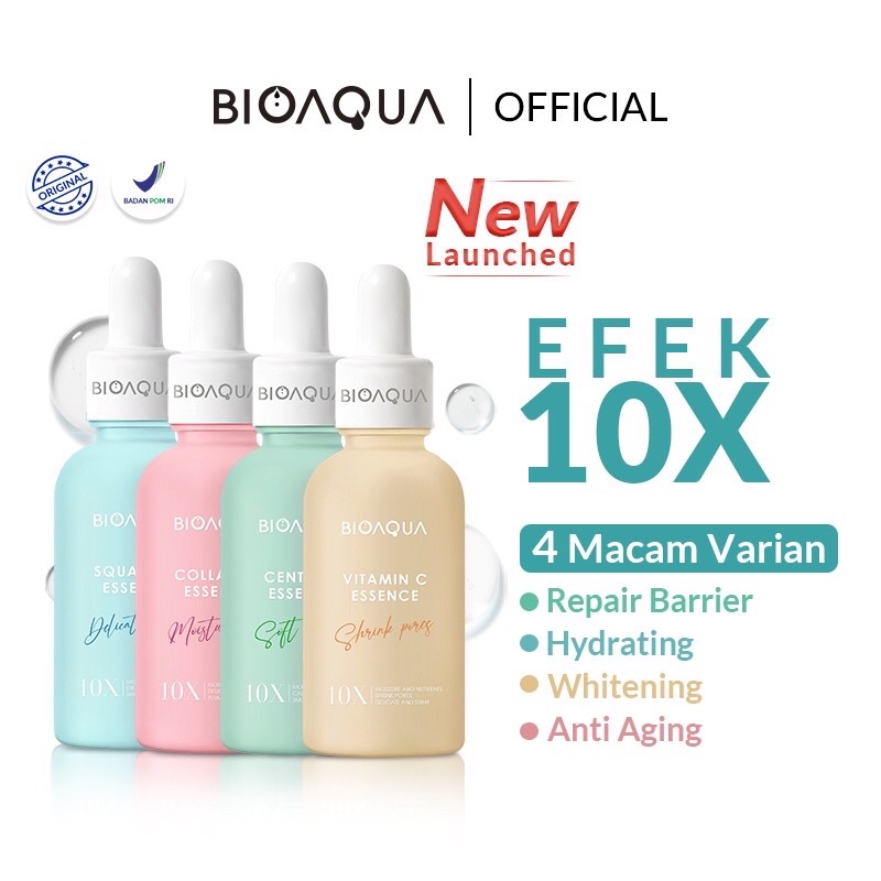 Jual BIOAQUA 30ml Efek 10X Serum Series Collagen Anti aging/ Centella Barrier Repair Essence ...