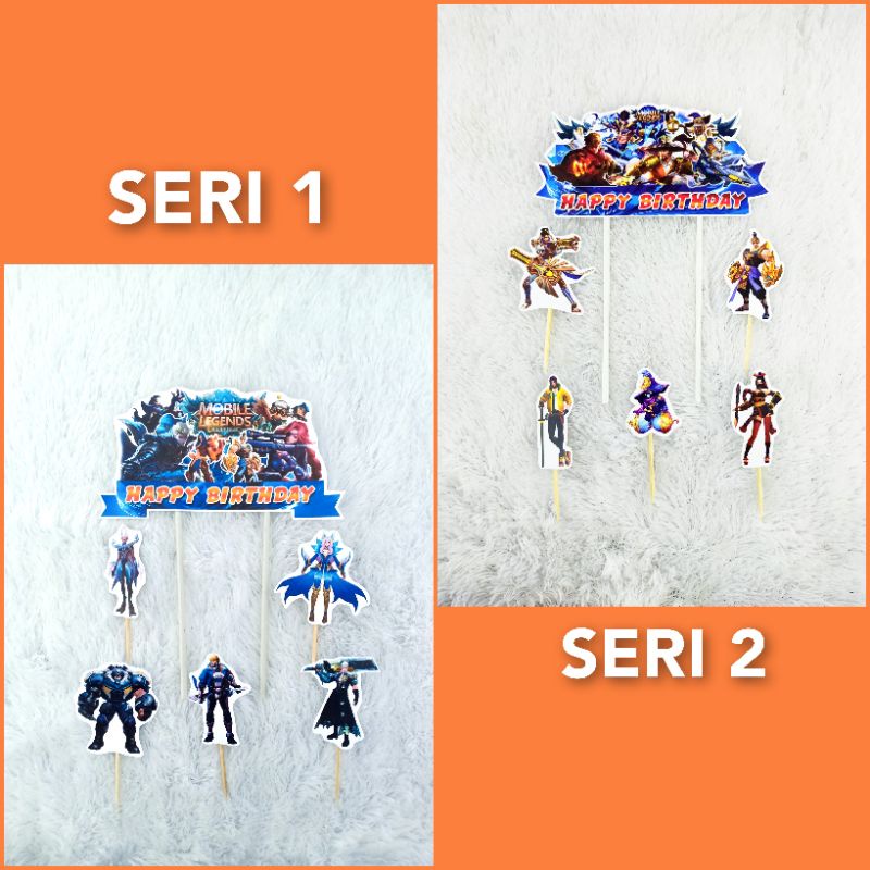 Jual cake topper MOBILE LEGEND/topper banner/hiasan kue MOBILE LEGEND ...