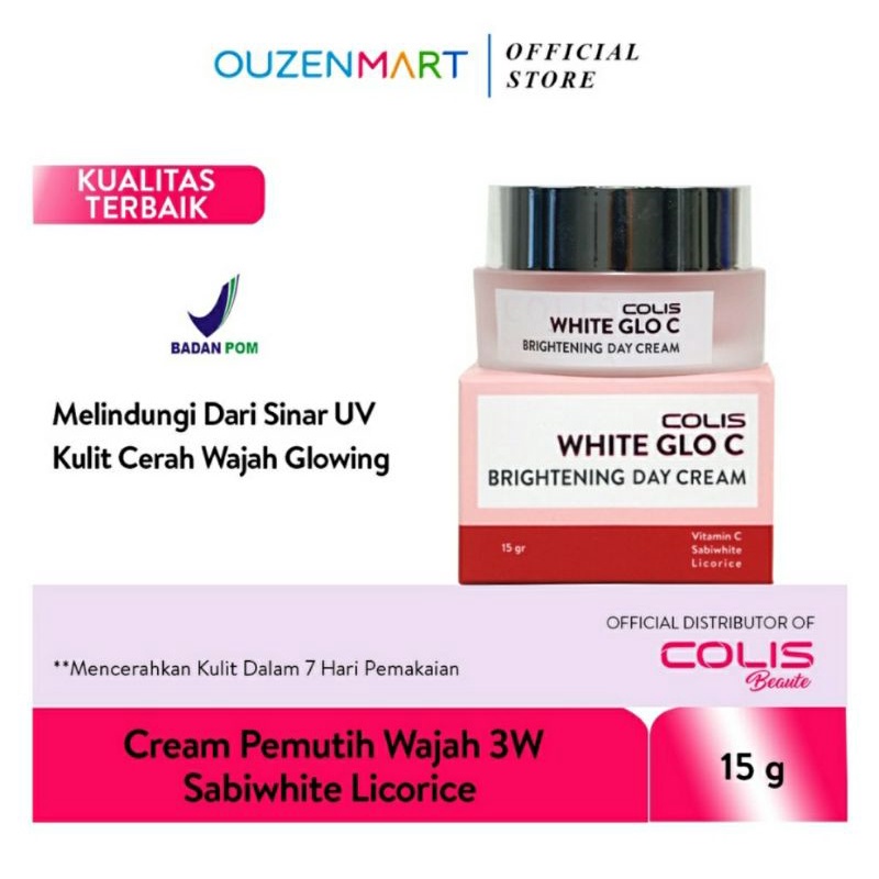 Jual COLIS WHITE GLO C BRIGHTENING DAY CREAM 15gr | Shopee Indonesia
