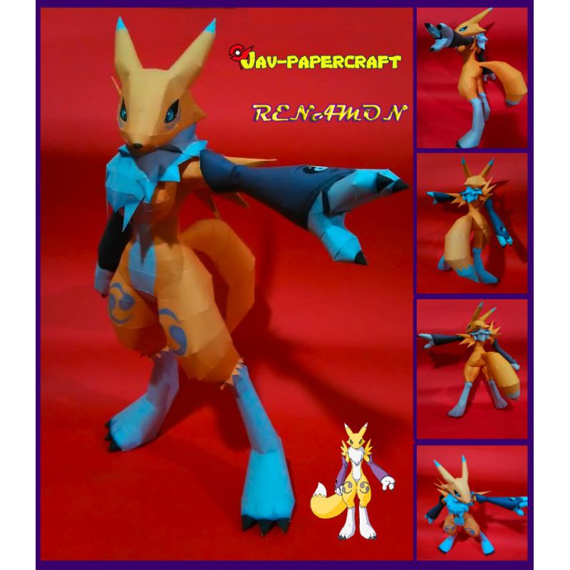 Jual Digimon Renamon Papercraft Indonesia|Shopee Indonesia