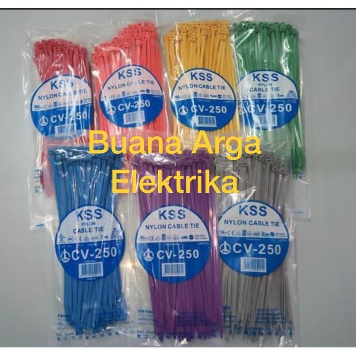 Jual Kabel ties warna KSS CV 250/ nylon/ cable tie KSS CV 250 ORIGINAL/25cm | Shopee Indonesia