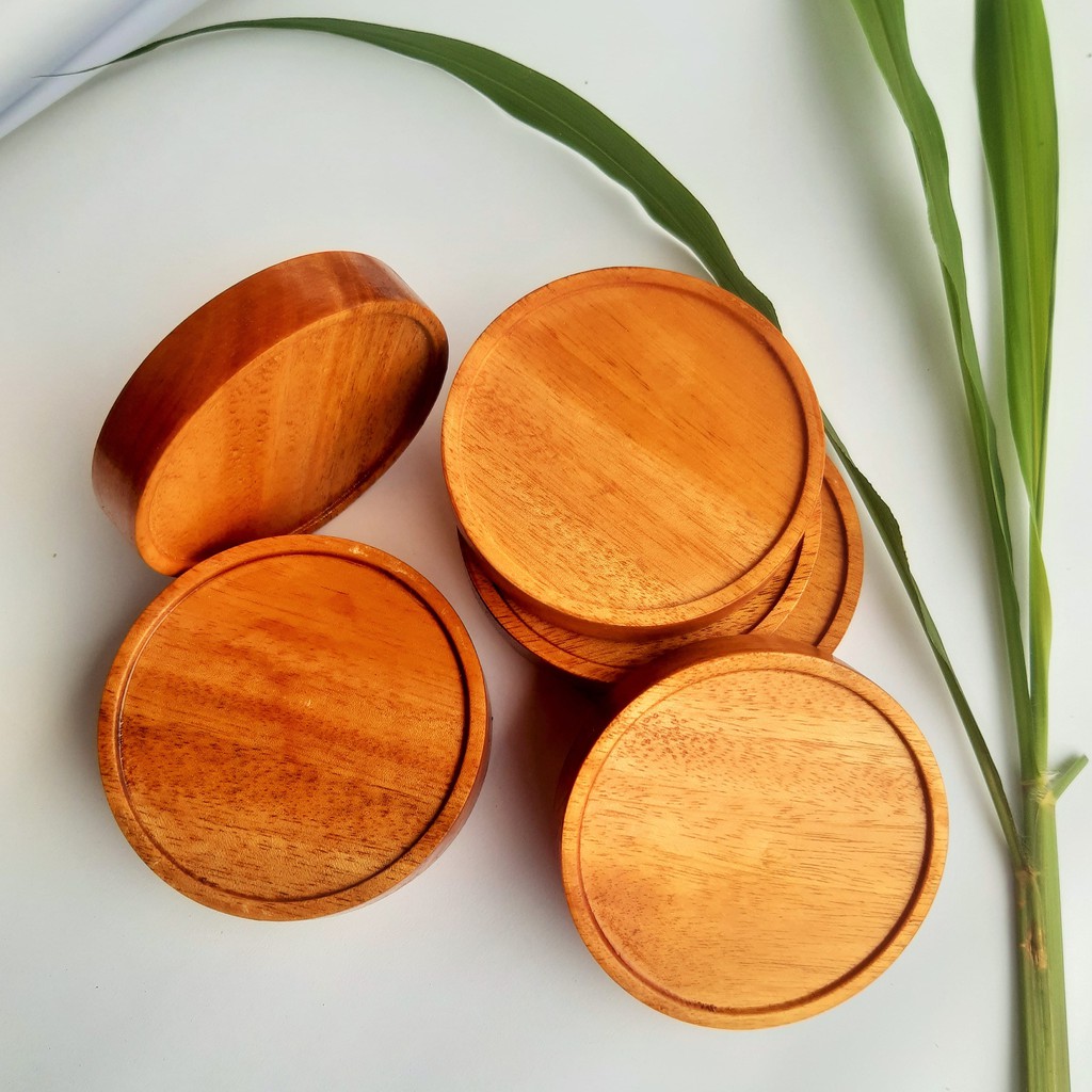 Jual Tatakan Gelas Anti Air Tahan Panas - Tatakan Gelas Kayu Mahoni ...