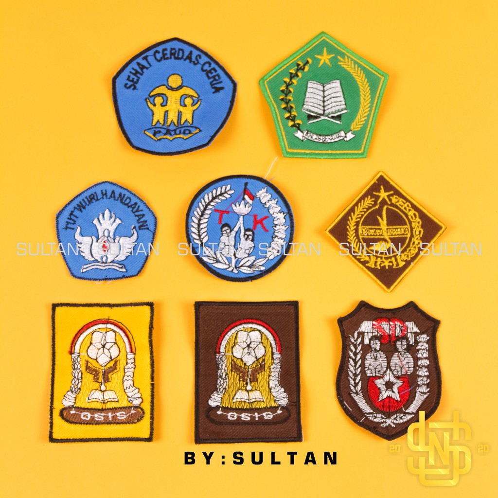 Jual BORDIR LOGO OSIS TK/SD/SMP/SMA PRAMUKA Mur/Bet/Badge /Logo ...