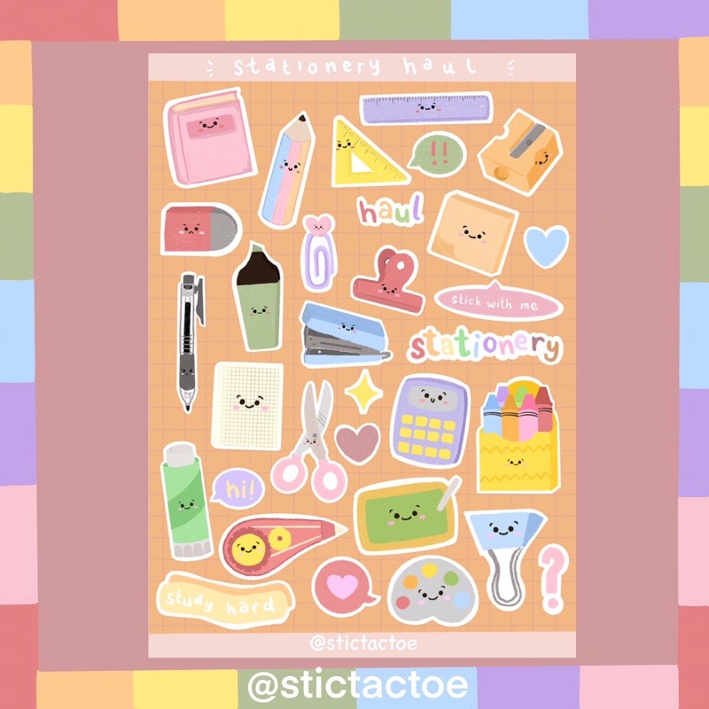 Jual STATIONERY HAUL MINI STICKER SHEET | Shopee Indonesia