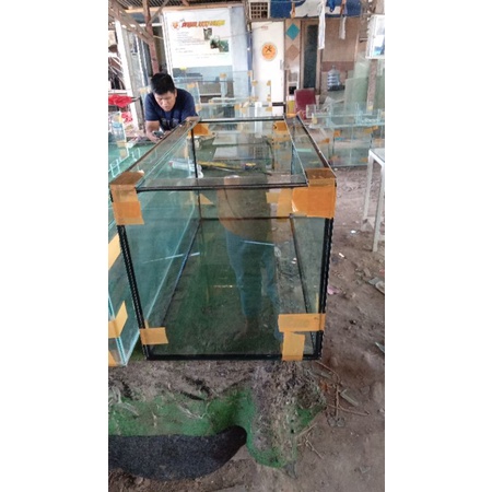 Jual aquarium 80x40x40 kaca 8mili full lem hitam | Shopee Indonesia