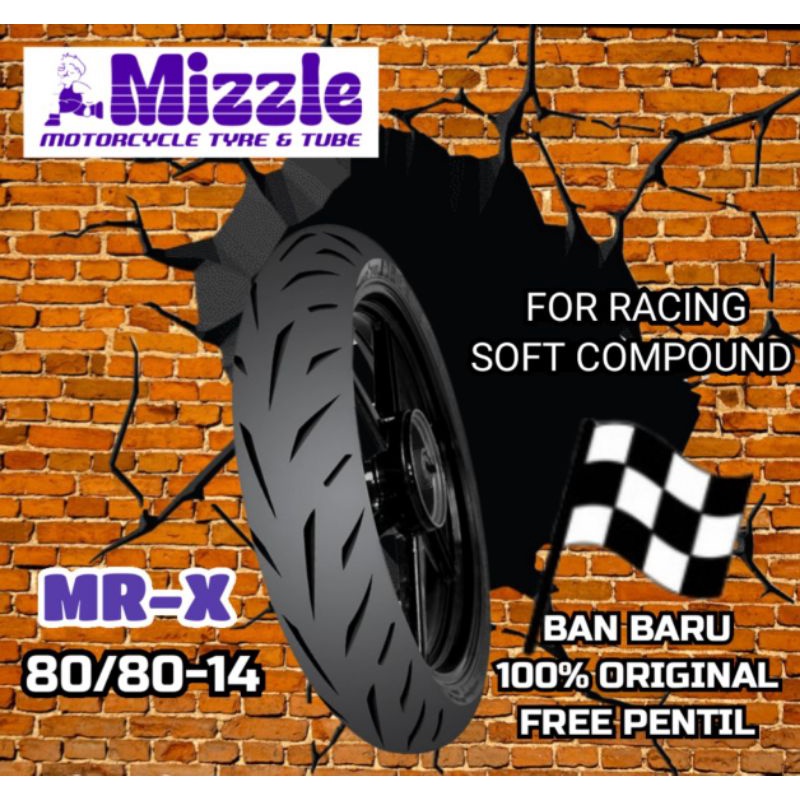 Jual BAN TUBLES RACING SOFT COMPOUND MIZZLE MR-X 80/80-14, BAN BARU ...
