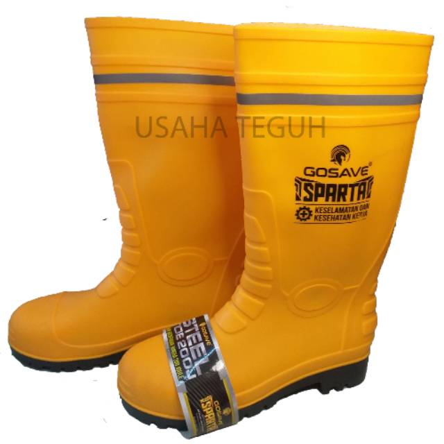 Jual Sepatu Boot Rubber Safety GOSAVE SPARTA Ujung Besi Steel Indonesia ...