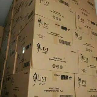 Jual Tissue Minyak / LIVI EVO Smart Towel Multifold 150's /Tissue Murah ...
