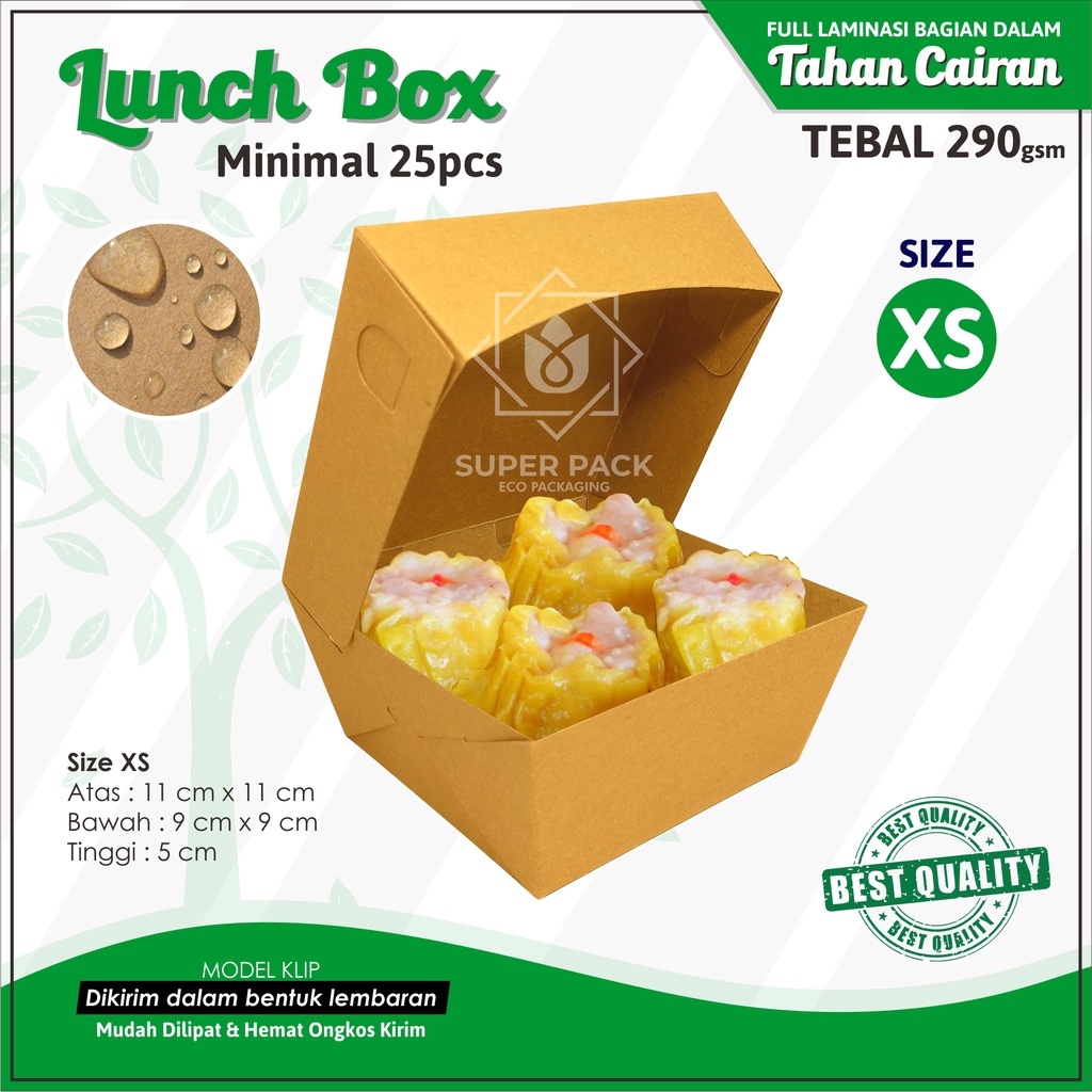 Jual Box Dimsum Size XS 290gsm Takoyaki Bola Ubi Kotak Makan Kertas ...