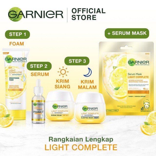 Jual Paket Brightening Garnier Light Complete Cerah Cepat - Regular ...