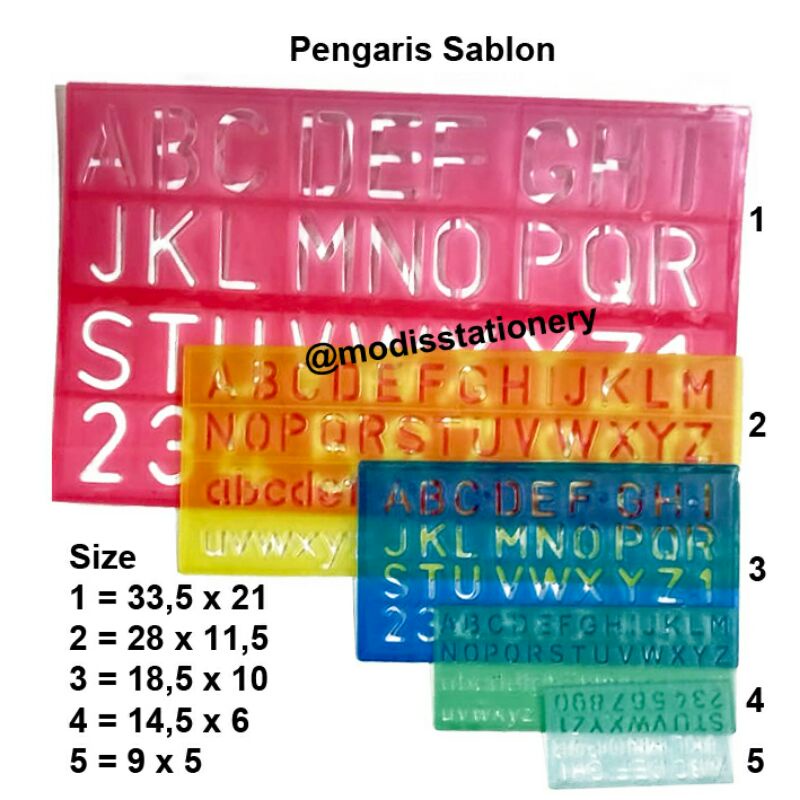 Jual pengaris sablon abjad huruf dan angka | Shopee Indonesia