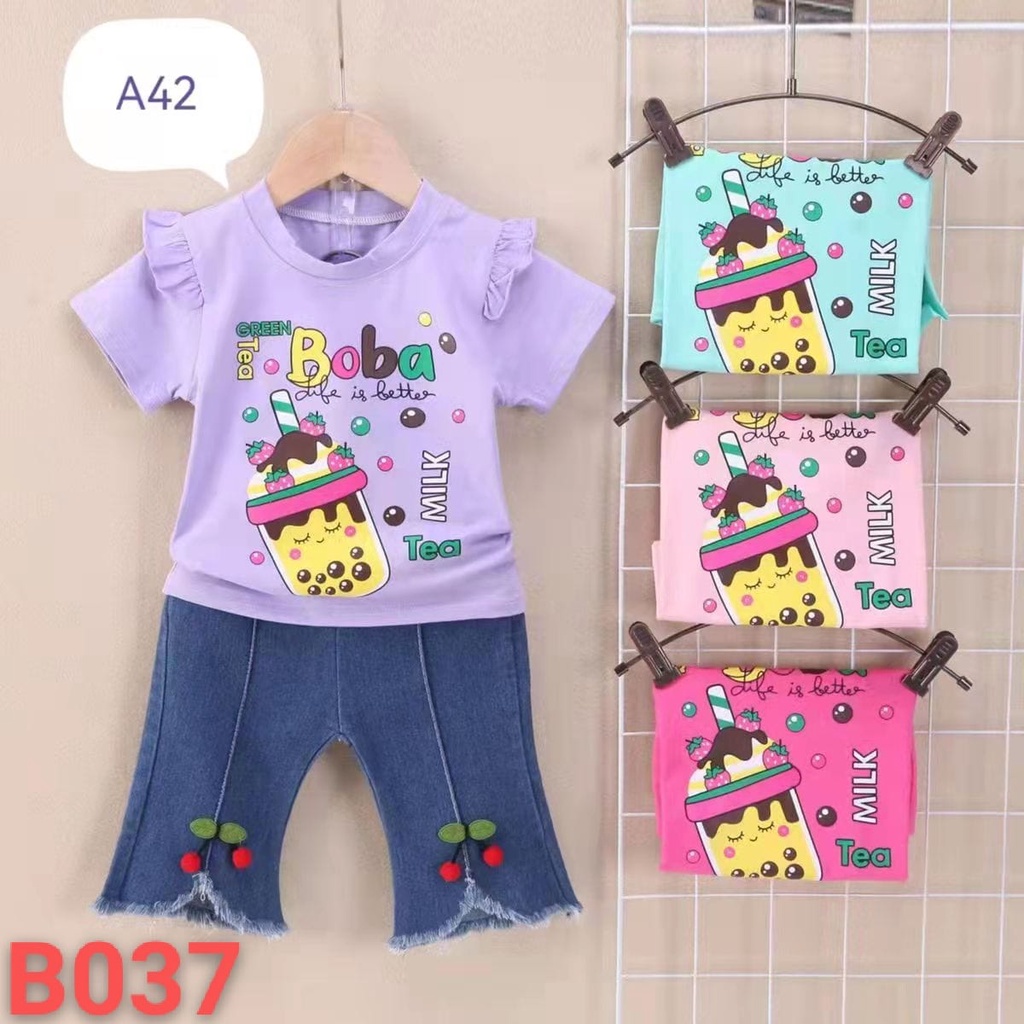 Jual SETELAN ANAK CEWEK JEANS IMPORT / SETELAN ANAK PEREMPUAN / 100% ...