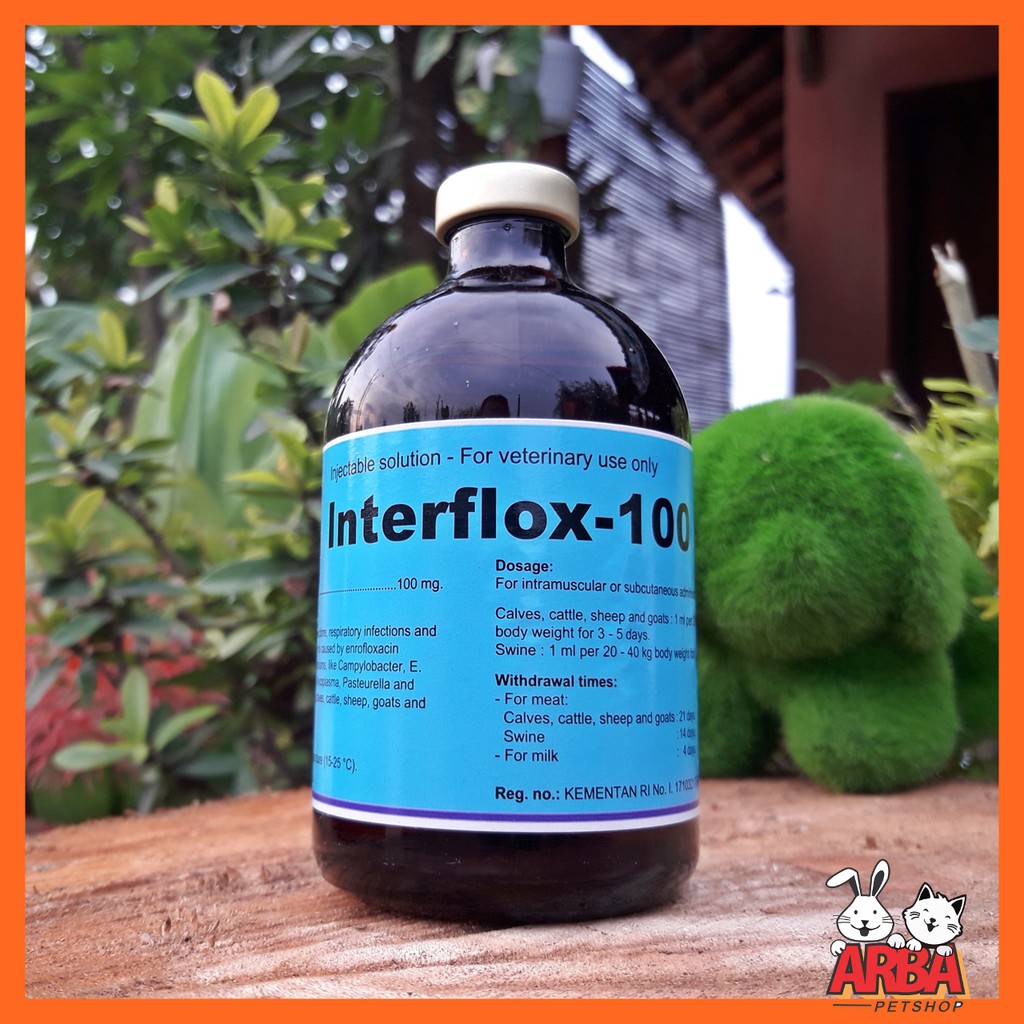 Jual Interflox Obat Flu Sesak Pernafasan Hewan Kelinci Kambing Sapi ...