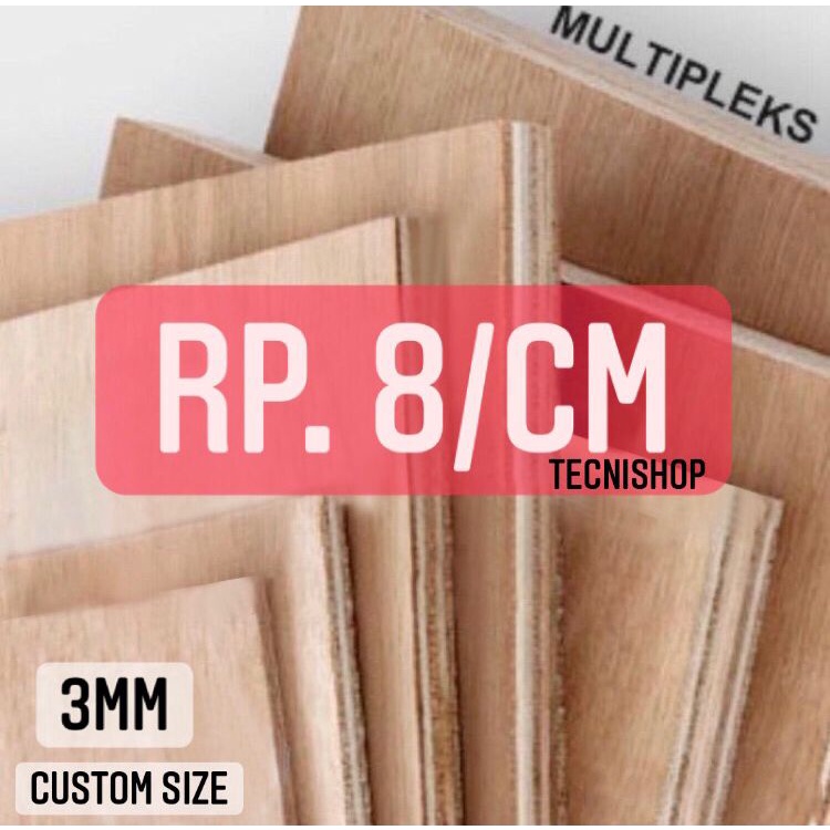 Jual Triplek / Multipleks 3mm custom potongan sesuai ukuran | Shopee ...