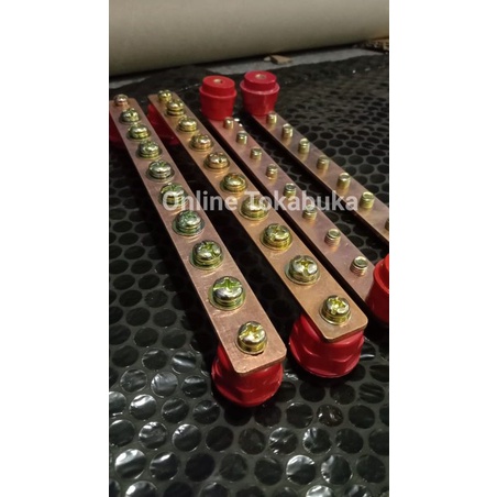 Jual busbar tembaga 3mm nol arde - terminal tembaga nol arde 3mm ...