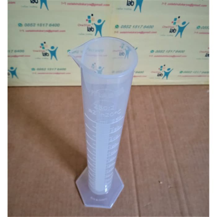 Jual VITLAB Measuring cylinder PP 250 ml Gelas ukur plastik 250 cc Indonesia|Shopee Indonesia