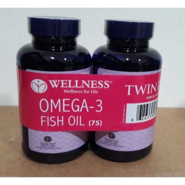 Wellness Omega 3 Fish Oil 1000mg - 75 Softgel (BUY 1 GET 1 FREE ...