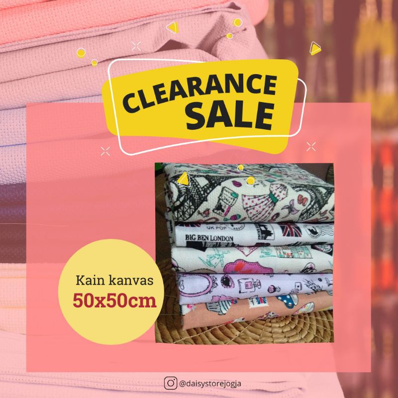 Jual Perca Kanvas Motif Ukuran 50 x 50 cm | Shopee Indonesia