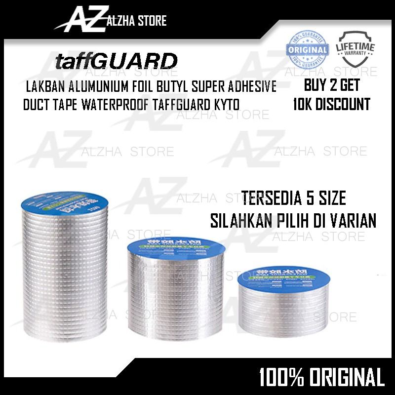Jual [BEST QUALITY] LAKBAN ALUMUNIUM FOIL BUTYL SUPER ADHESIVE DUCT TAPE WATERPROOF TAFFGUARD ...