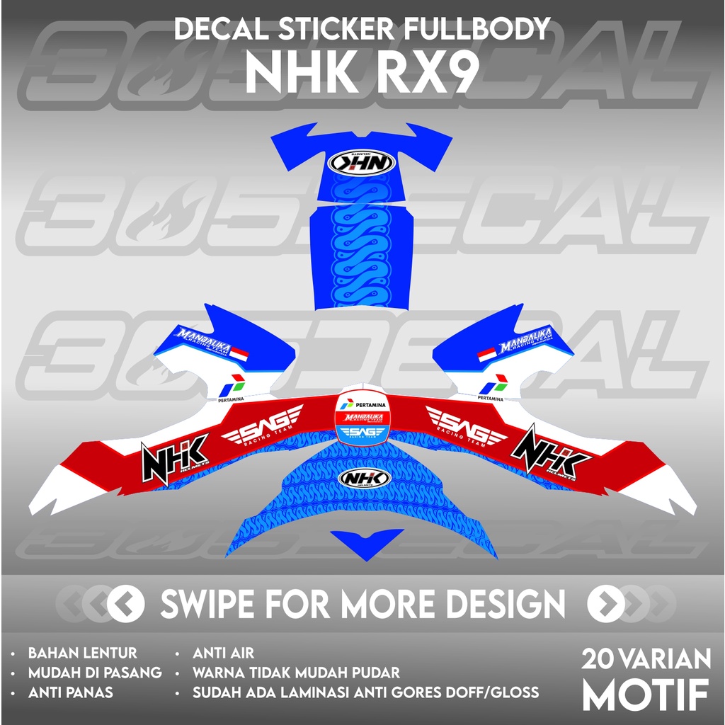 Jual Decal Sticker Helm NHK RX9 mandalika Decal helm Decal sticker | Shopee Indonesia
