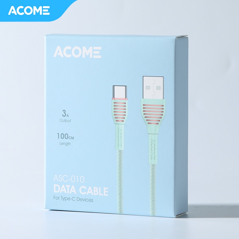 ACOME Kabel Data Type-C 1 Meter 2 Meter cable AiC Fast Charging Garansi ...