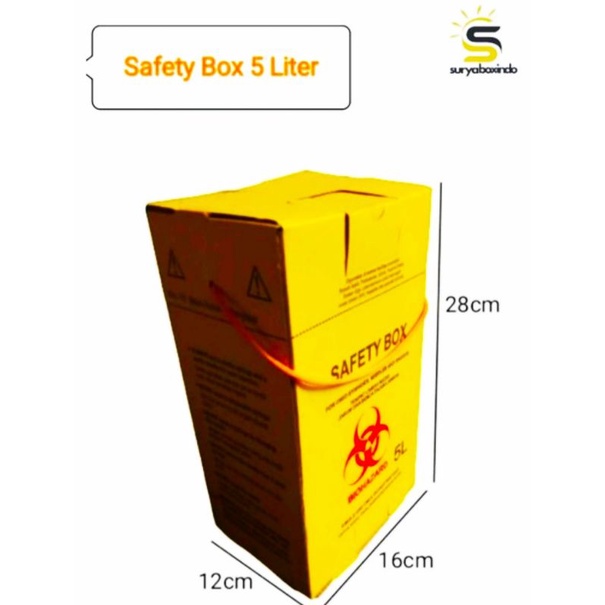 Jual Safety Box 5 Liter | Biohazard/Tempat Sampah Medis | Shopee Indonesia