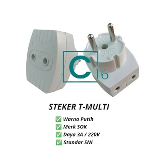 Jual Stop Kontak Steker T Multi Cabang 3 Colokan Listrik SNI Super ...