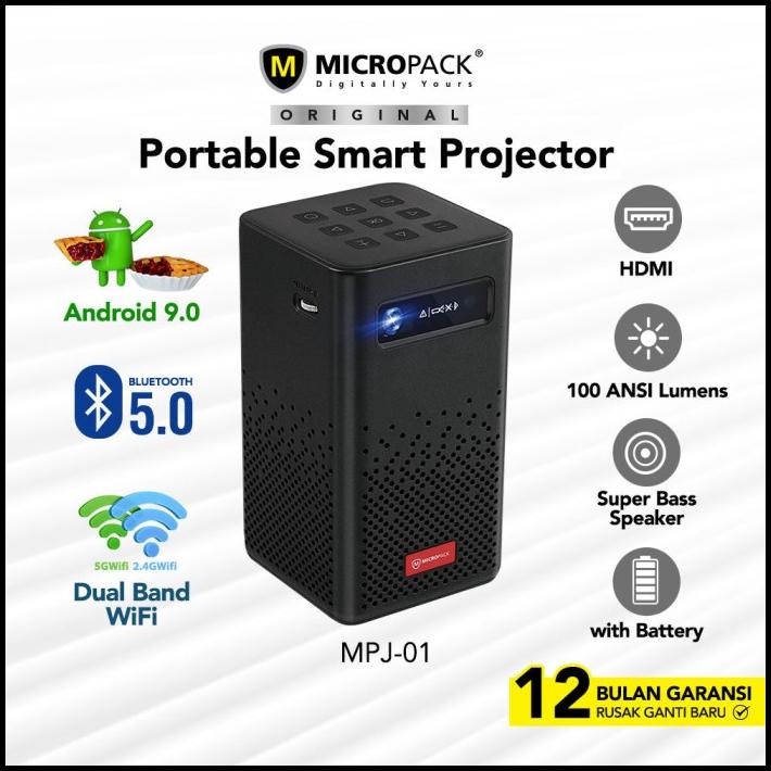 Jual Micropack Smart Projector Portable Include Battery And Speaker Mpj