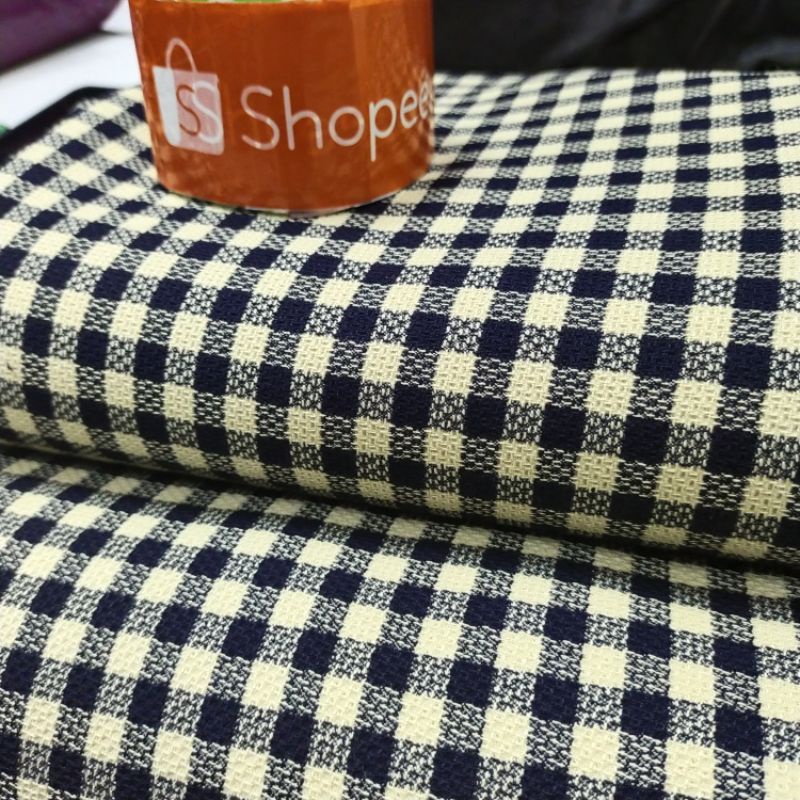 Jual BAHAN KAIN TWEED SEMI WOOL KOTAK ( harga untuk 1 meter ) | Shopee ...