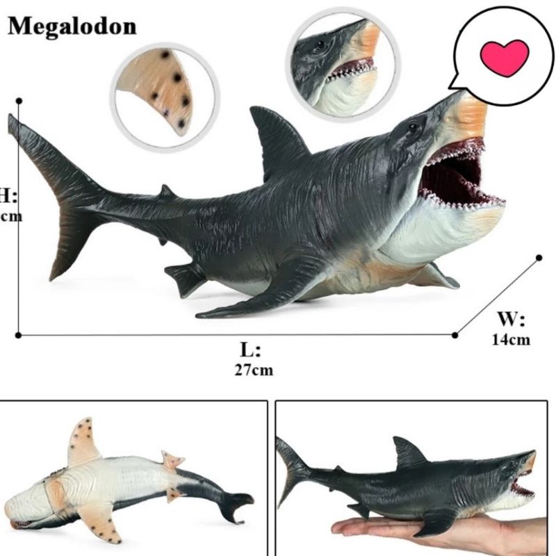 Jual Action Figure Hiu Megalodon Ikan Hiu Dinosaurus Great White Shark ...